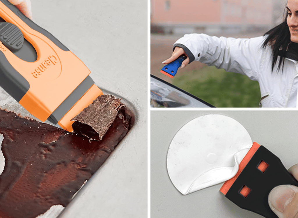 Safe Surface Cleaning With a Plastic Razor Blade Scraper