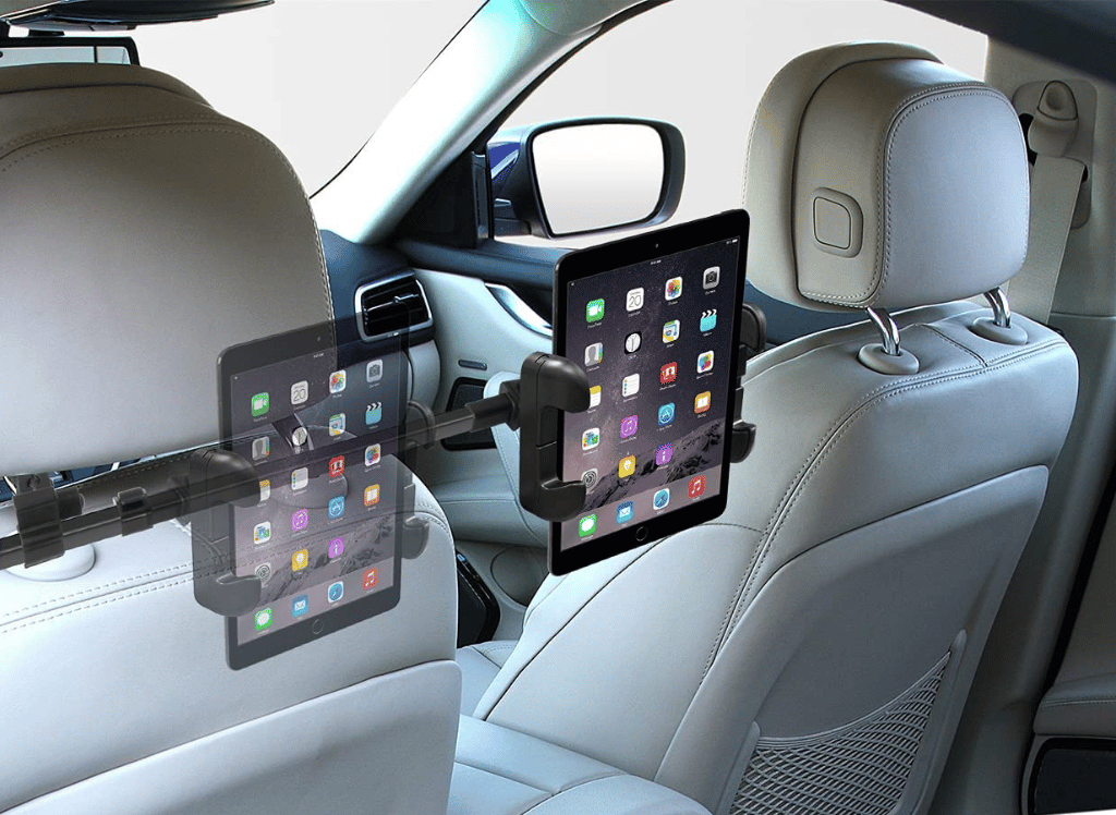Keep your little travel buddies entertained with a tablet holder for ...