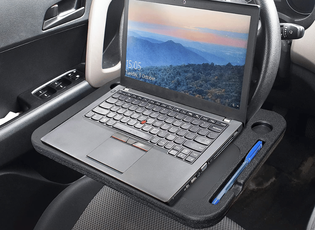 Work on the Go: Boost Productivity With a Steering Wheel Desk