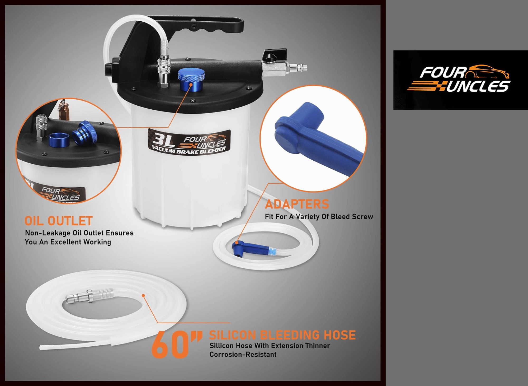 A FOUR UNCLES Brake Bleeder Will Simplify Brake Maintenance