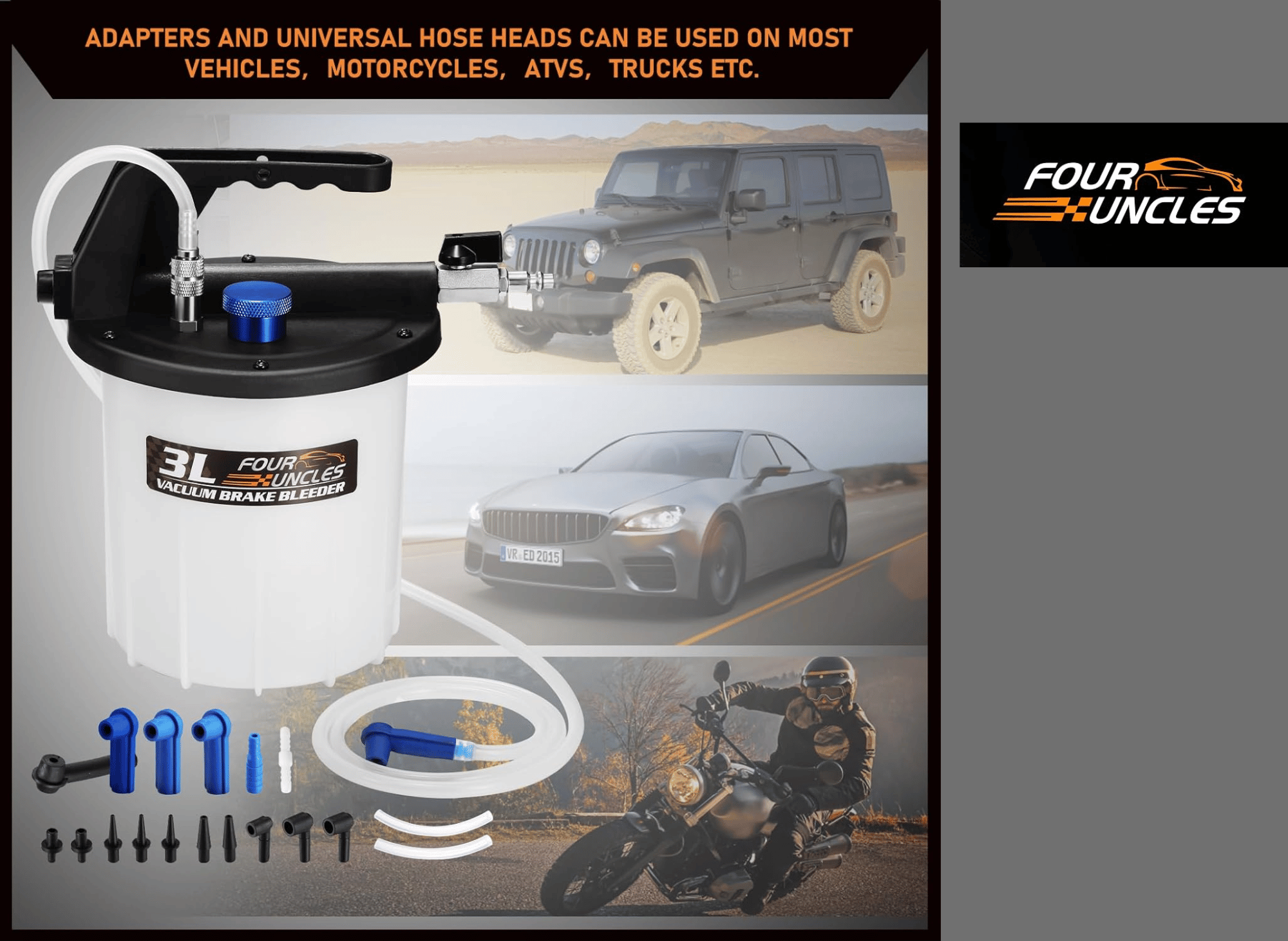 A FOUR UNCLES Brake Bleeder Will Simplify Brake Maintenance