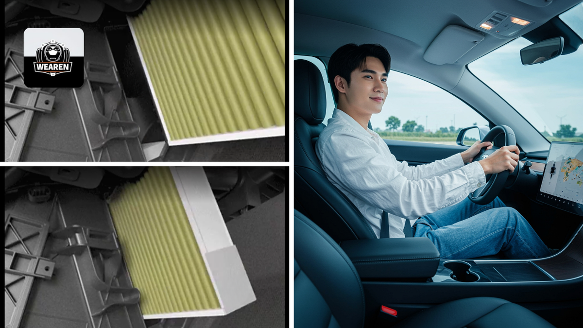 WEAREN Model 3 and Y Tesla Cabin Air Filter For HEPA Filtration
