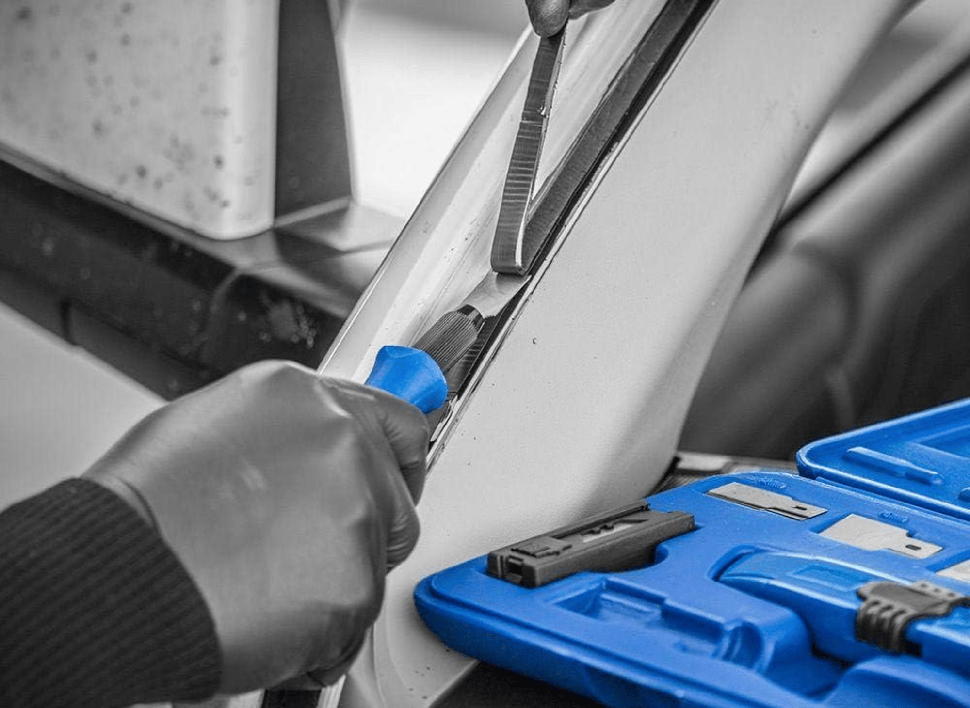 Clean That Channel With A Windshield Urethane Scraper Tool