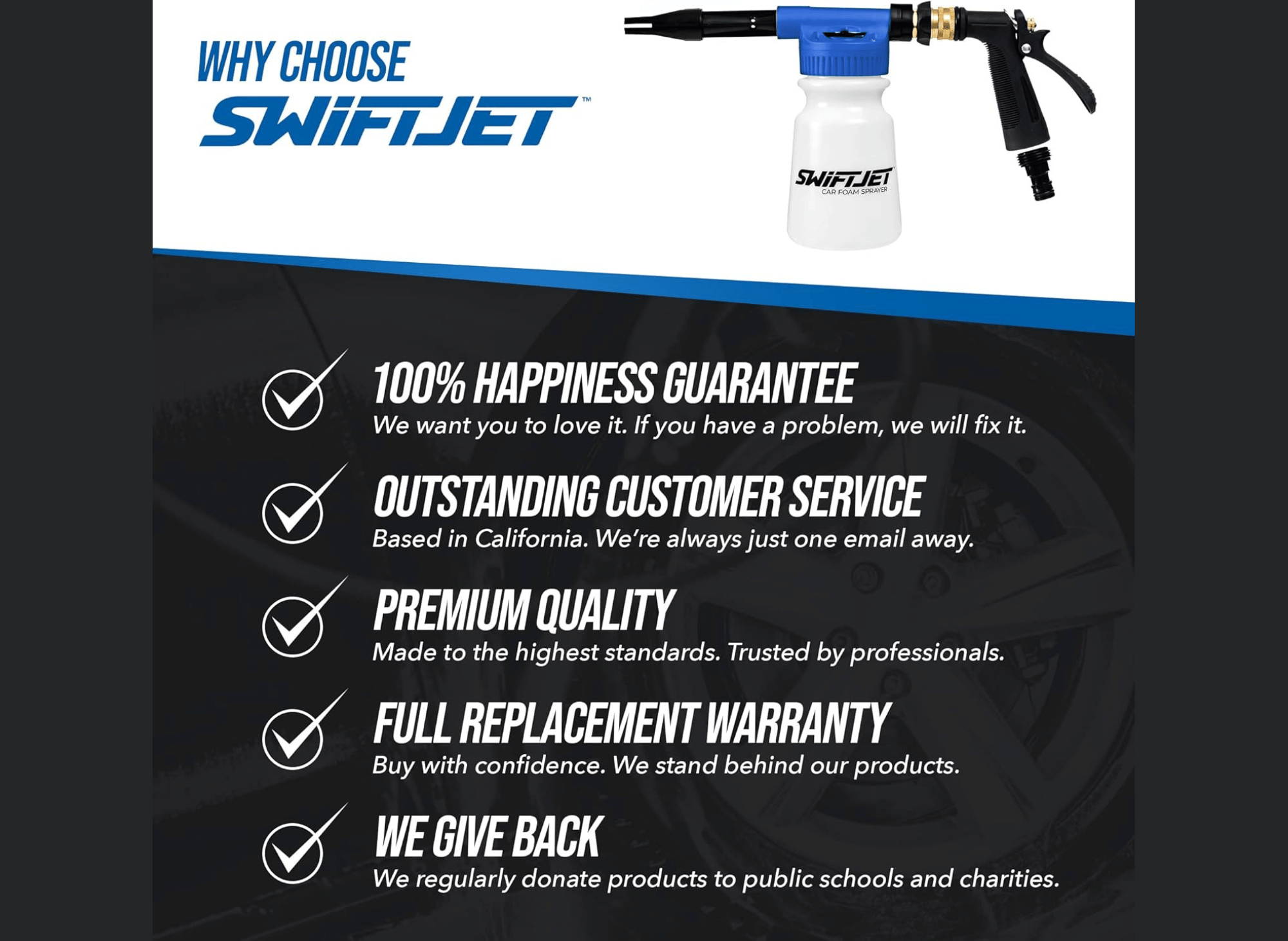SwiftJet Car Wash Foam Gun For The Perfect Car Wash