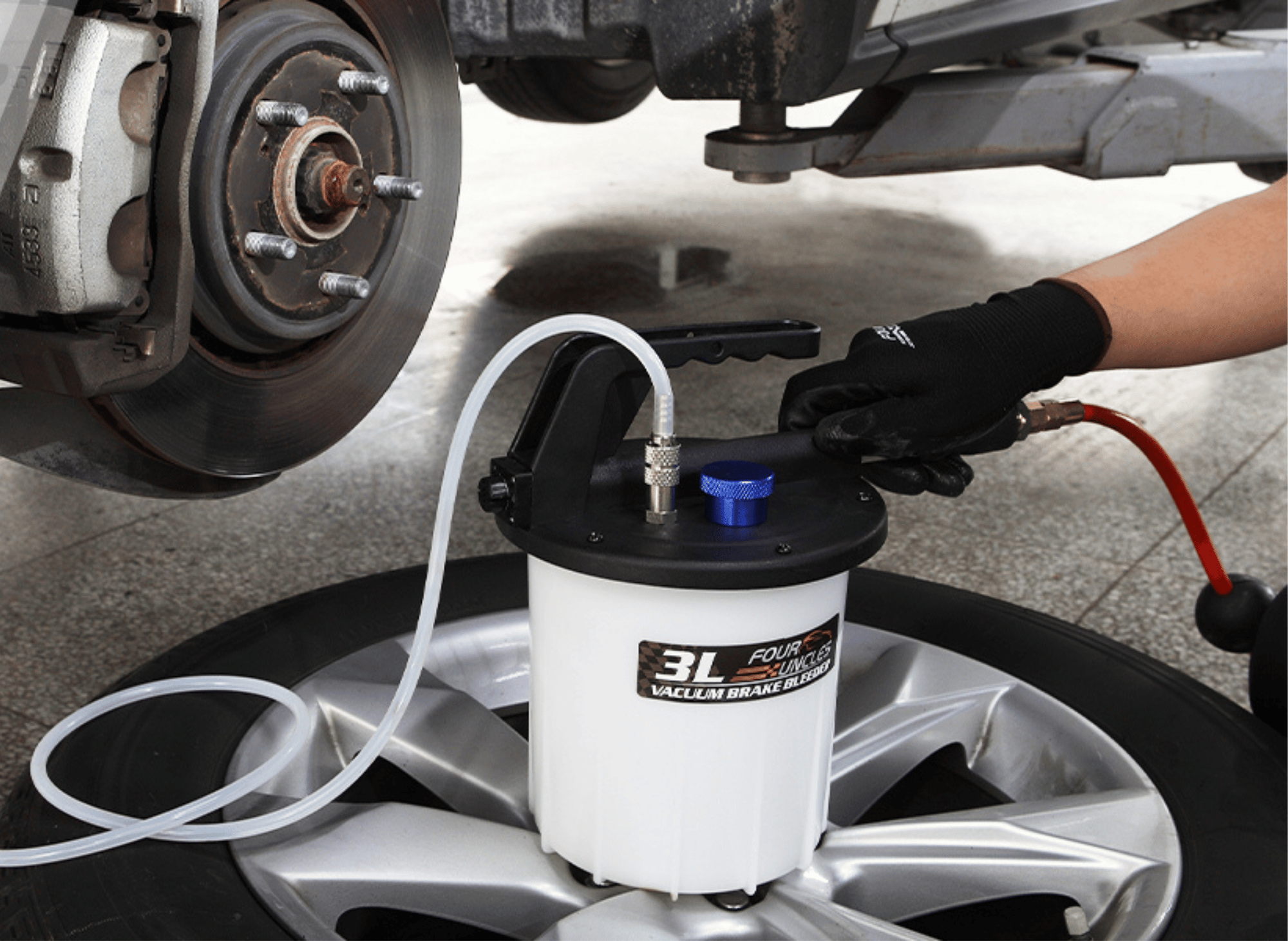 A FOUR UNCLES Brake Bleeder Will Simplify Brake Maintenance