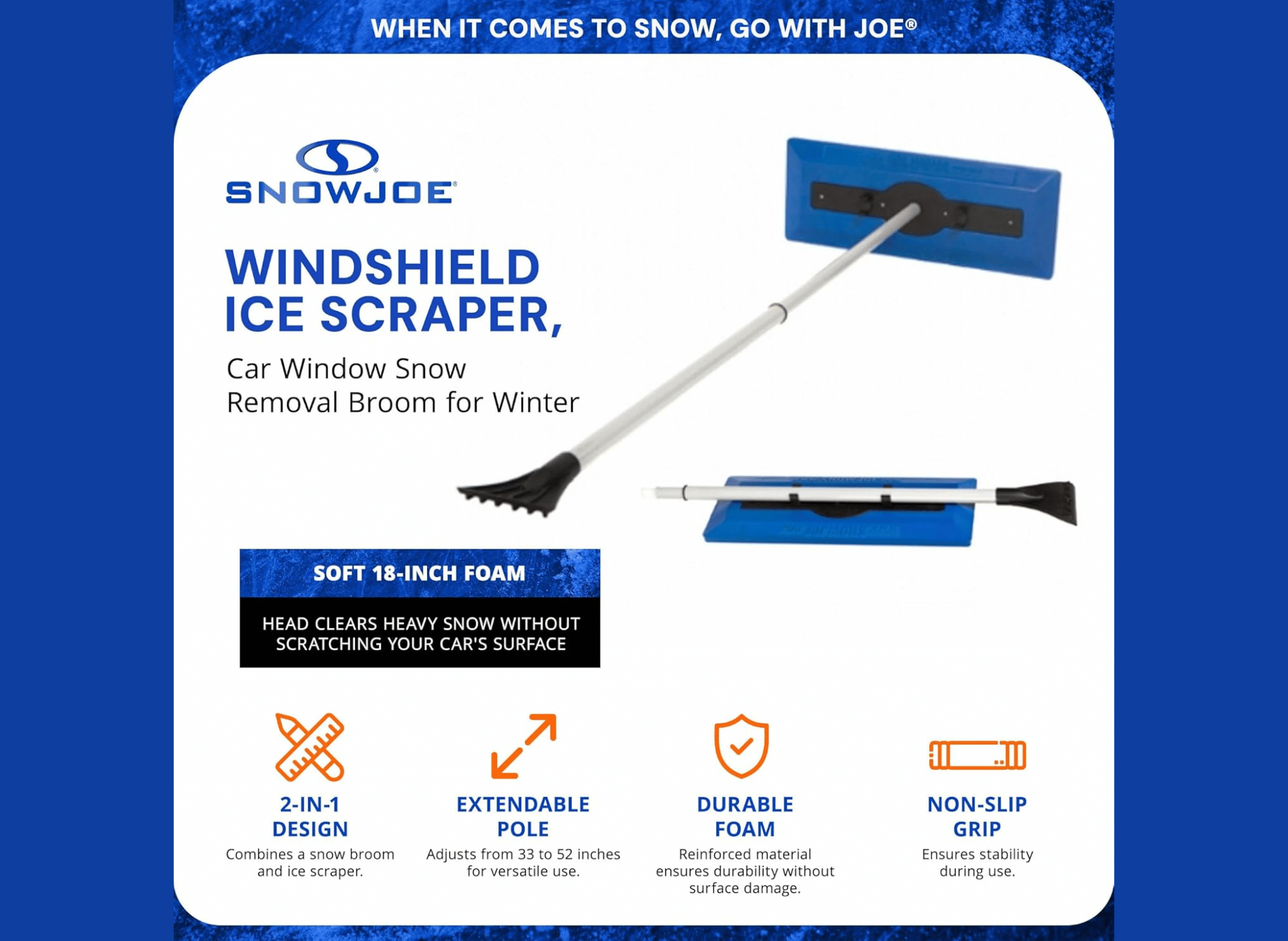 Snow Joe Snow Broom & Ice Scraper Is A Winter Must-Have